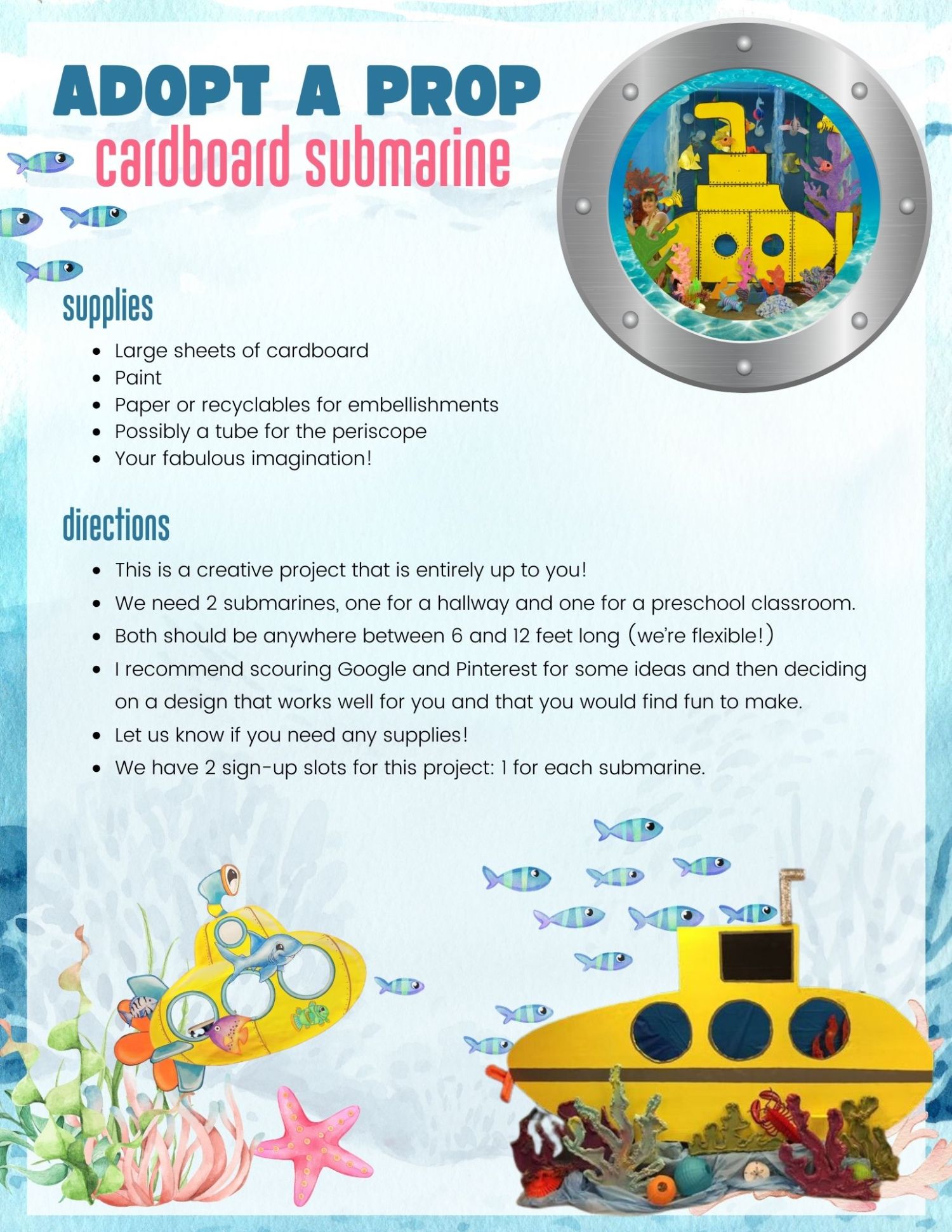 Adopt-A-Prop: Undersea Theme – Creative Ministry with Kids